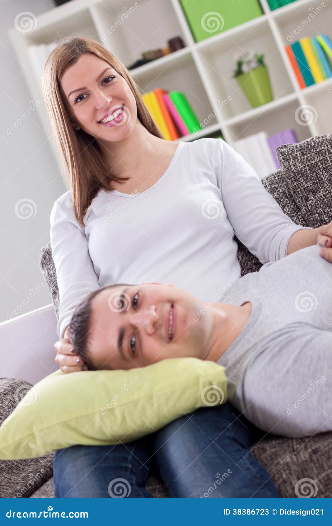 Relaxing on couch stock image. Image of enjoy, home, love - 38386723