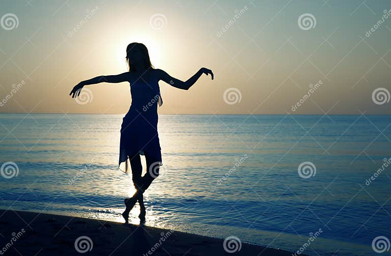 Relaxing dance at sunset stock image. Image of horizontal - 16336469