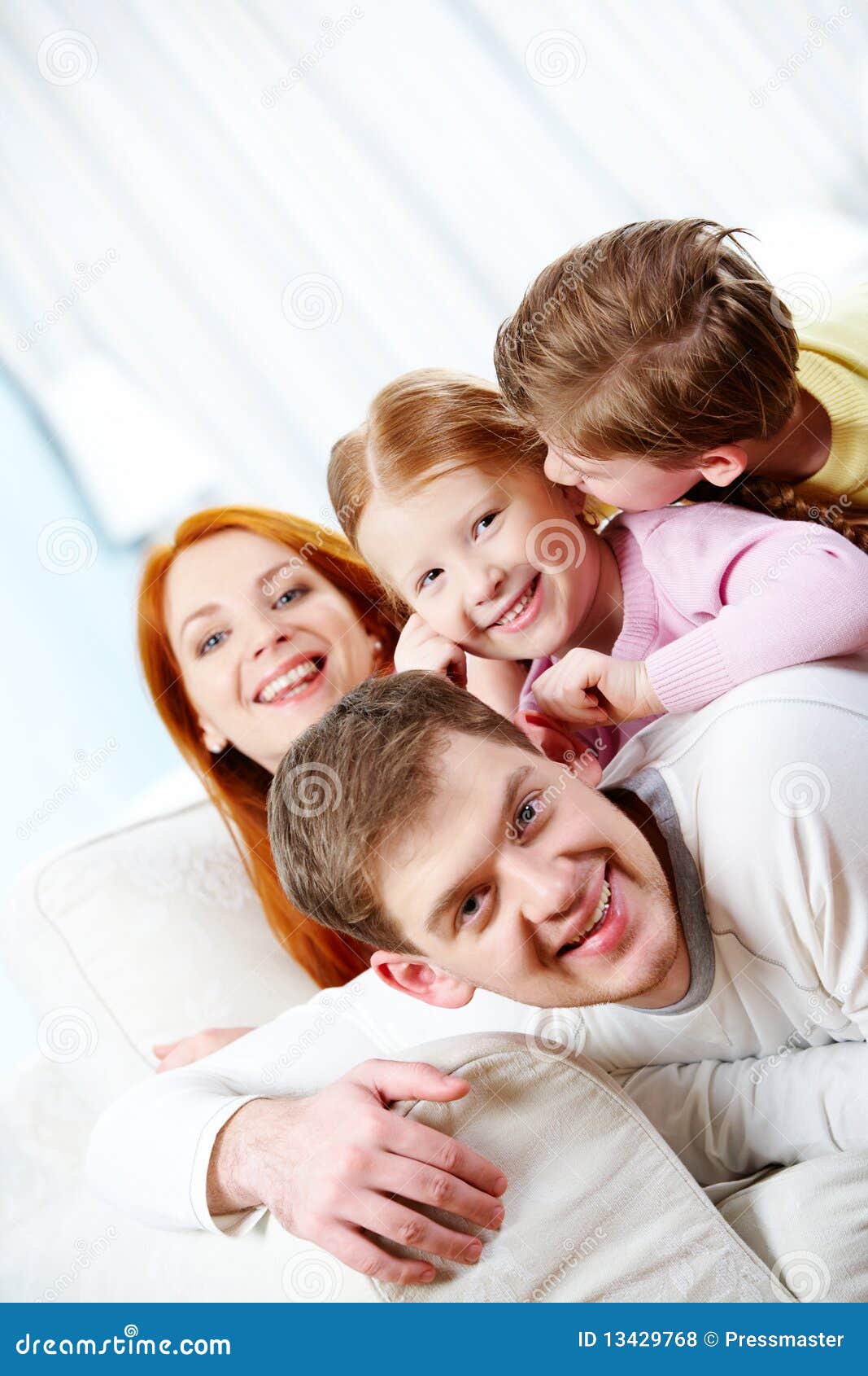 Relaxing family stock photo. Image of mother, home, girl - 13429768
