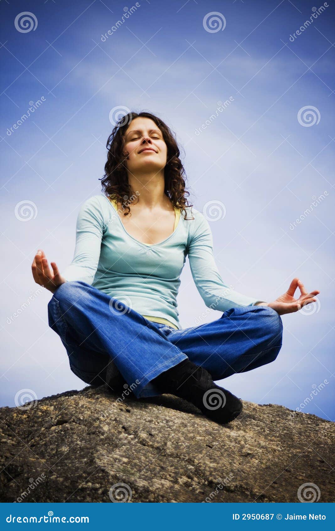 Relaxing girl thinking stock image. Image of power, strength - 2950687