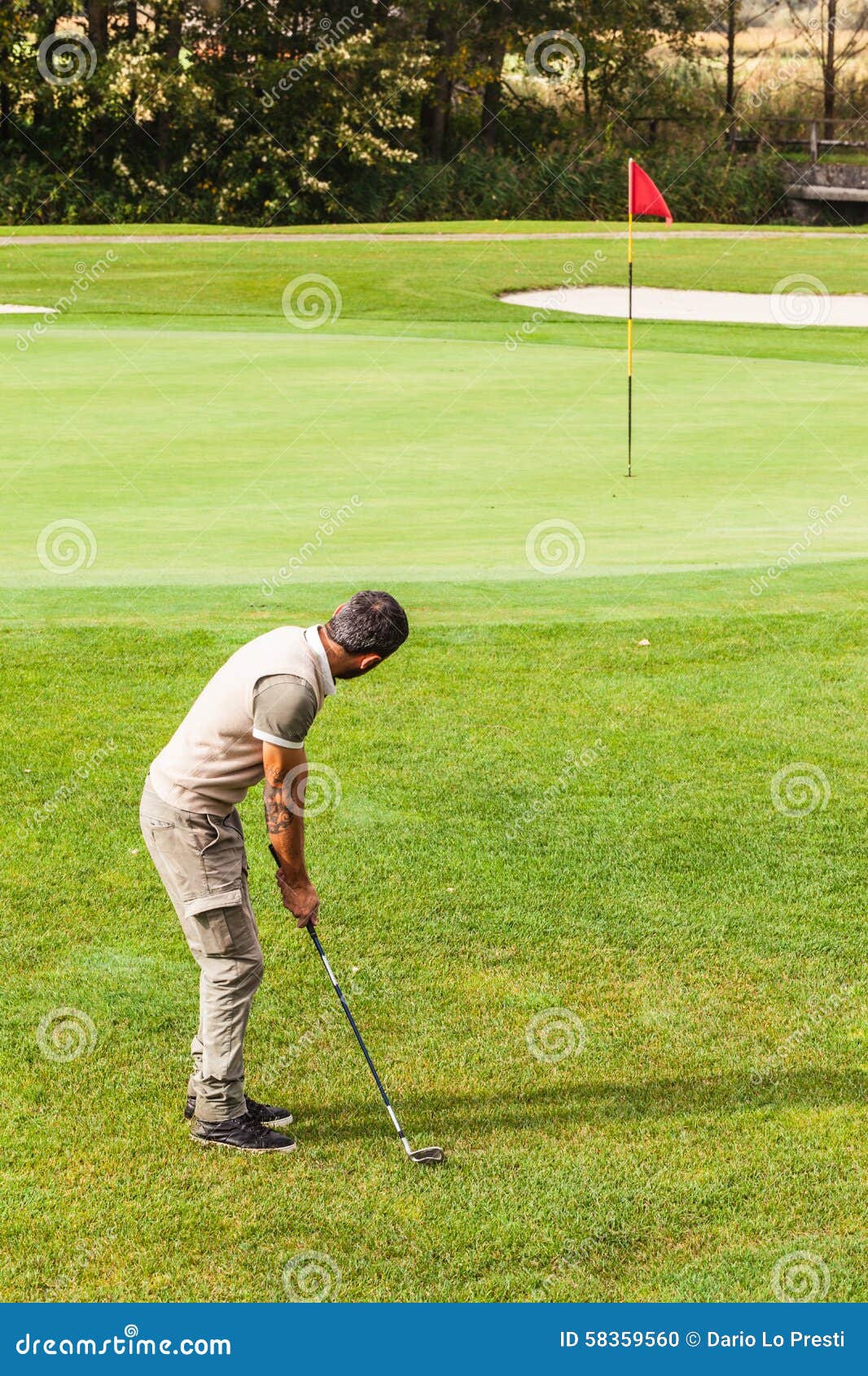 Relaxing golf stock photo. Image of leisure, park, bright - 58359560