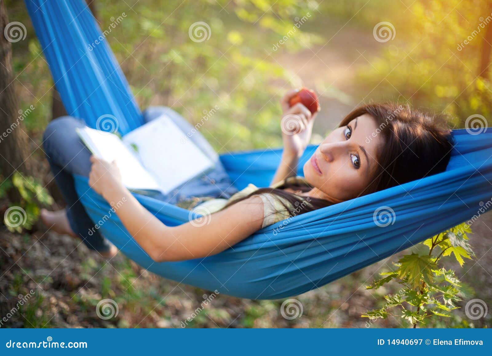 Relaxing in a Hammock stock image. Image of residence - 14940697