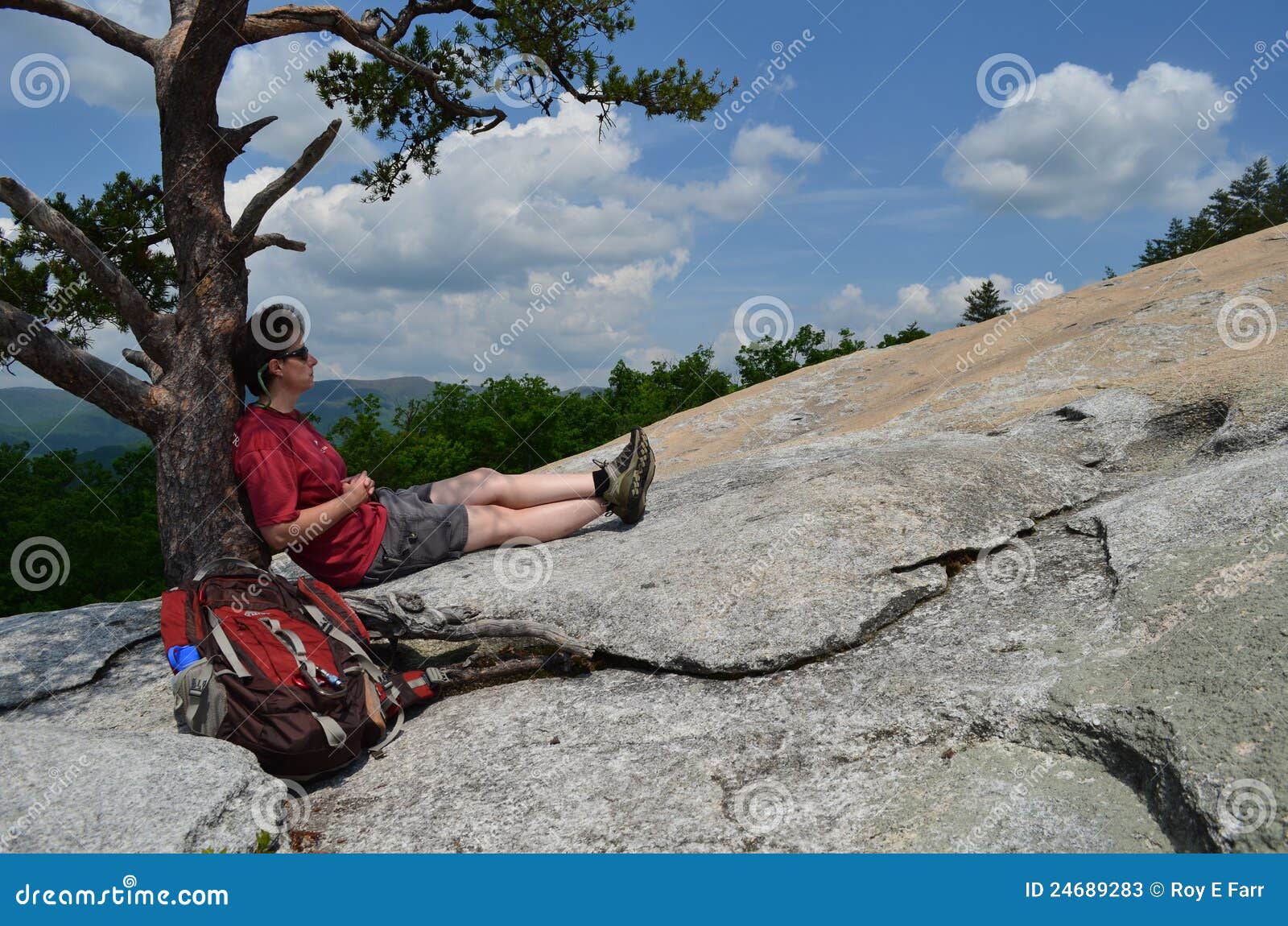Relaxing Hiker stock image. Image of active, resting - 24689283