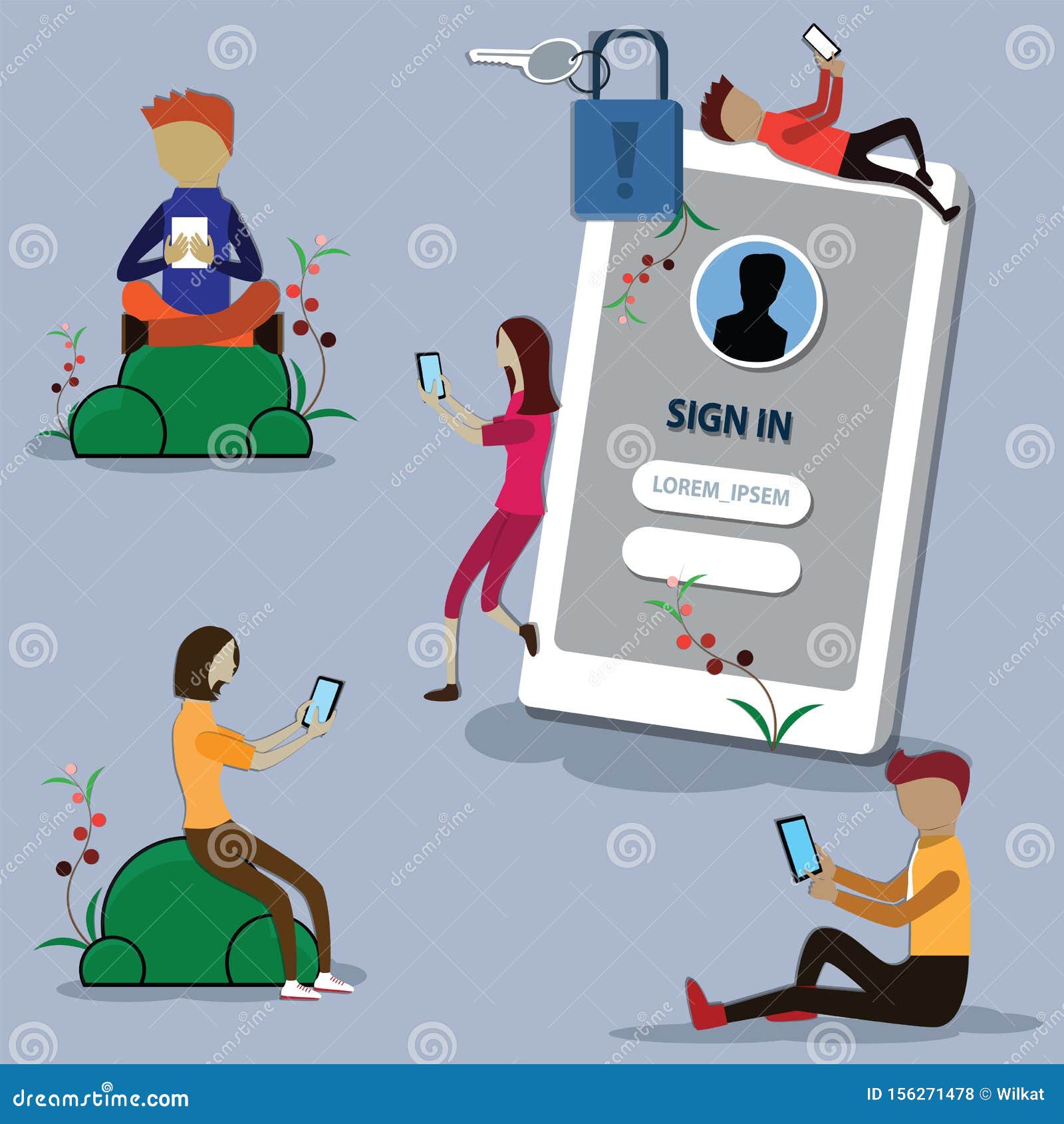 Relaxing Human are Doing Various Activities with Their Smartphone ...