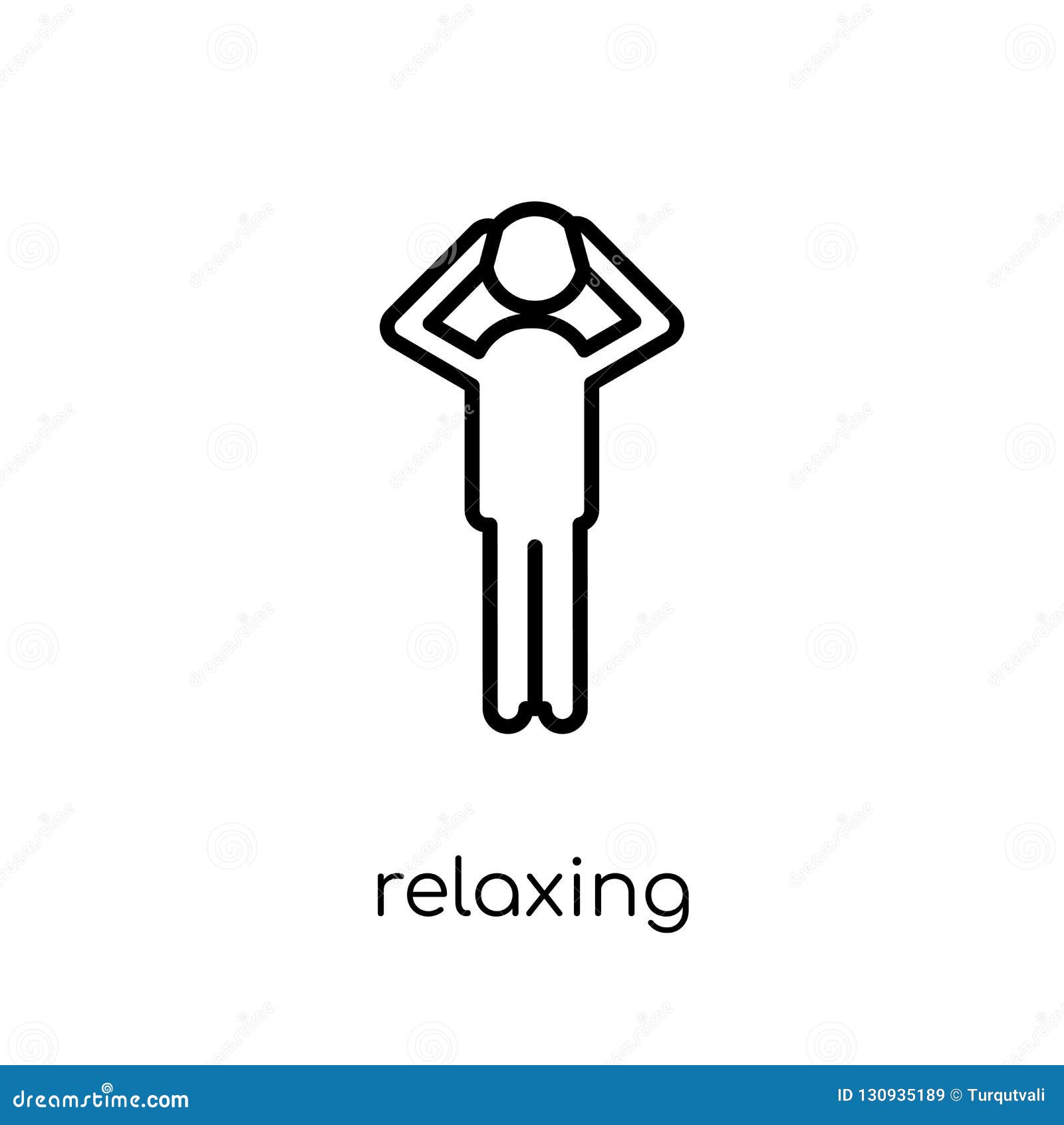 Relaxing Icon. Trendy Modern Flat Linear Vector Relaxing Icon on Stock ...