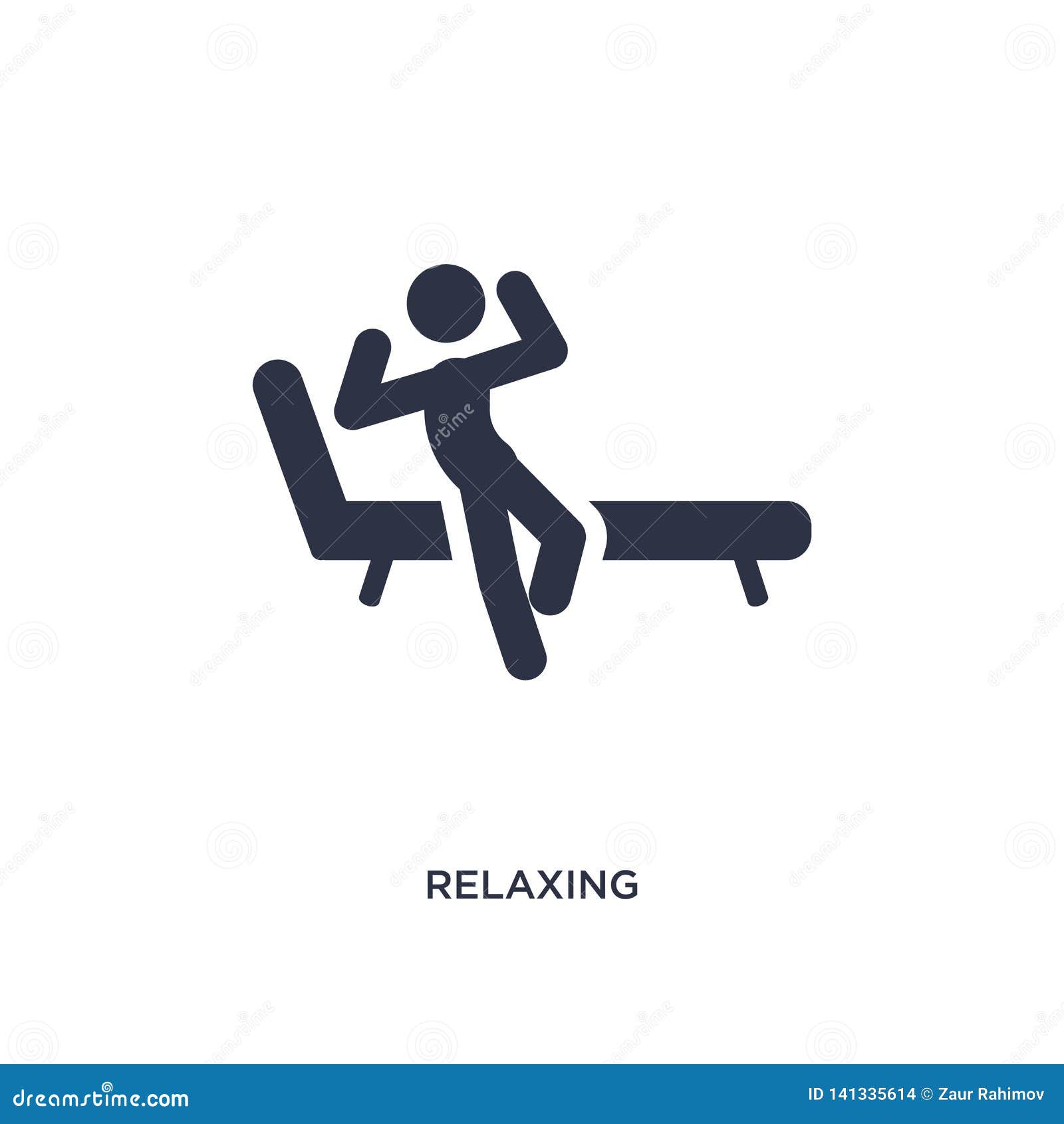 Relaxing Icon on White Background. Simple Element Illustration from ...