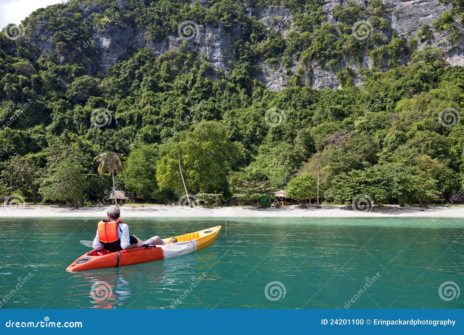 Relaxing Kayaker stock photo. Image of explorer, kayak - 24201100