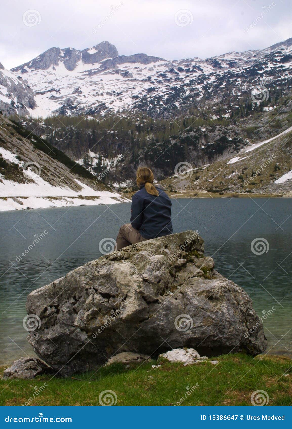 Relaxing by the lake stock image. Image of enjoy, landscape - 13386647