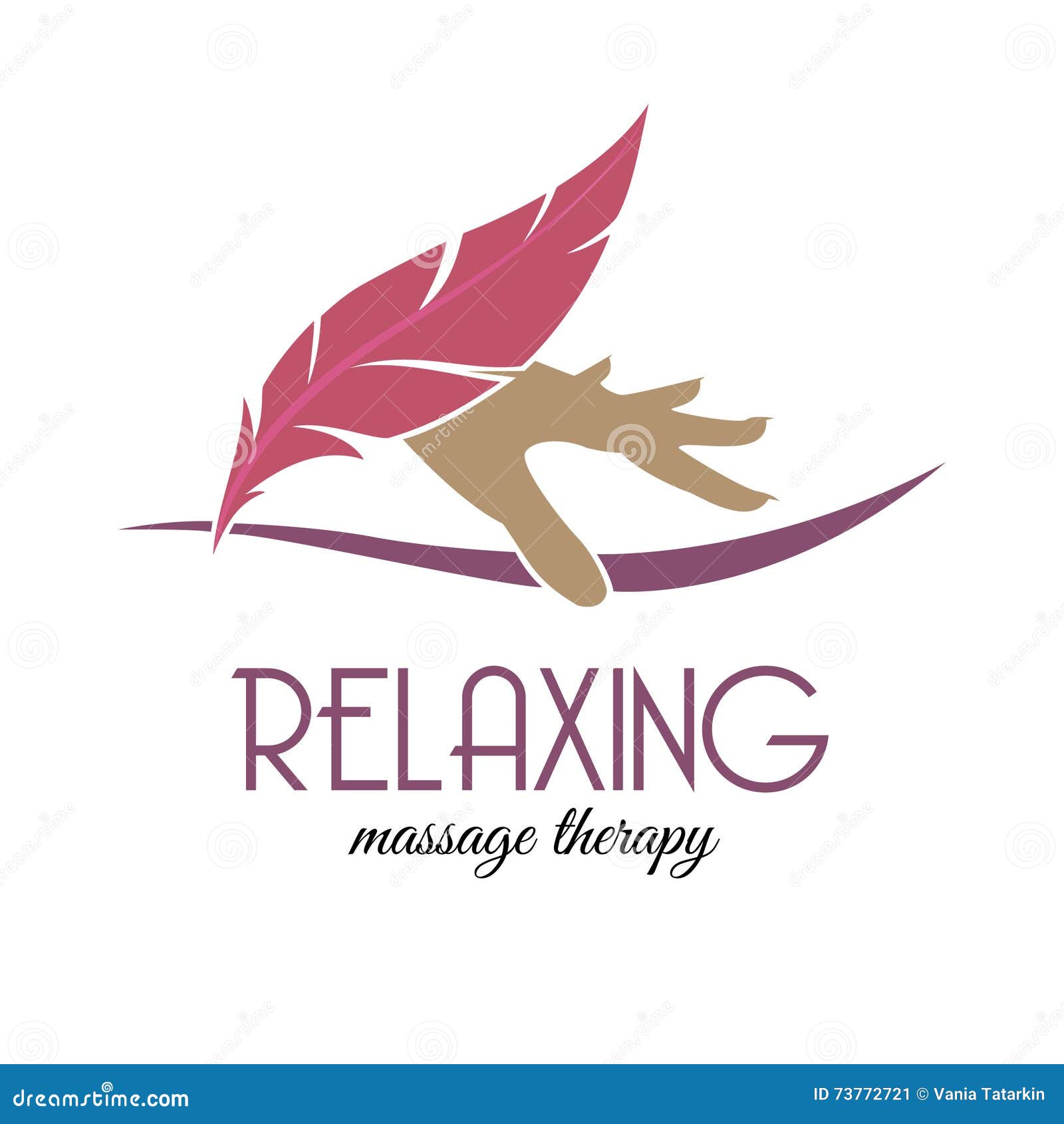 Relaxing Logo. Massage Therapy. Stock Illustration - Illustration of ...