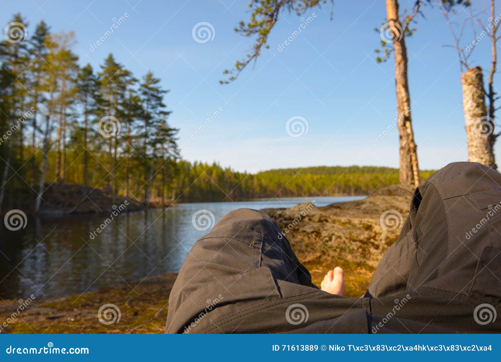 Relaxing after a Long Day Walk Stock Image - Image of lapland, active ...