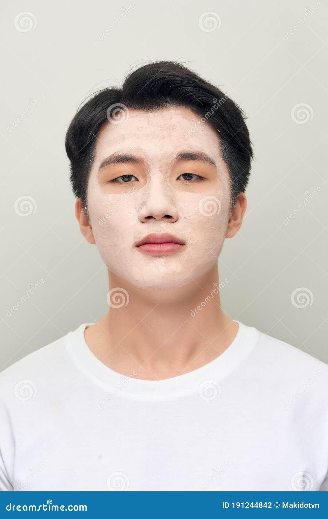Relaxing Man with a Mud Mask on this Face Stock Photo - Image of ...