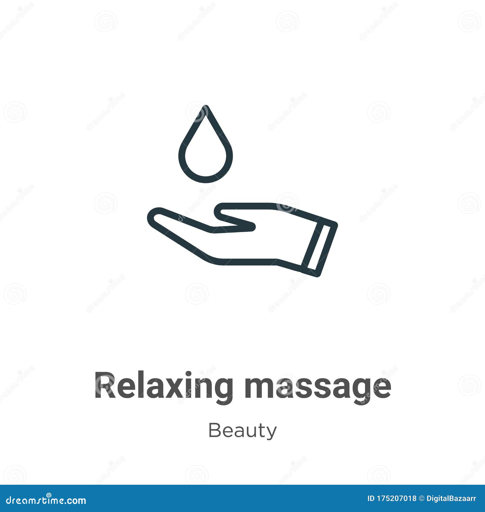 Relaxing Massage Outline Vector Icon. Thin Line Black Relaxing Massage ...