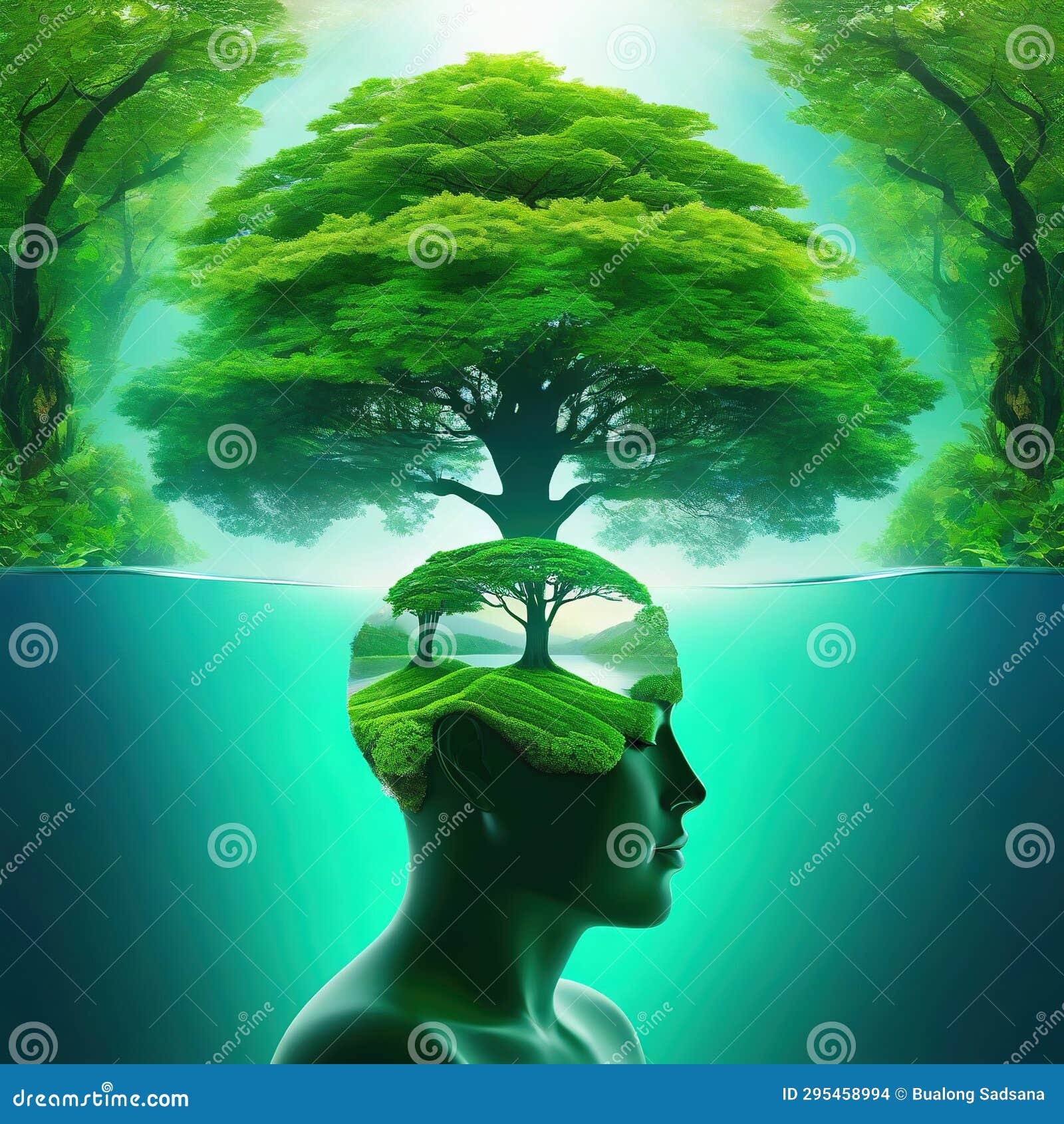 Relaxing Mind Abstract Double Calm Green Nature Earth with Tree in Mind ... Relaxing Mind Abstract Double Calm Green Nature Earth with Tree in Mind ...
