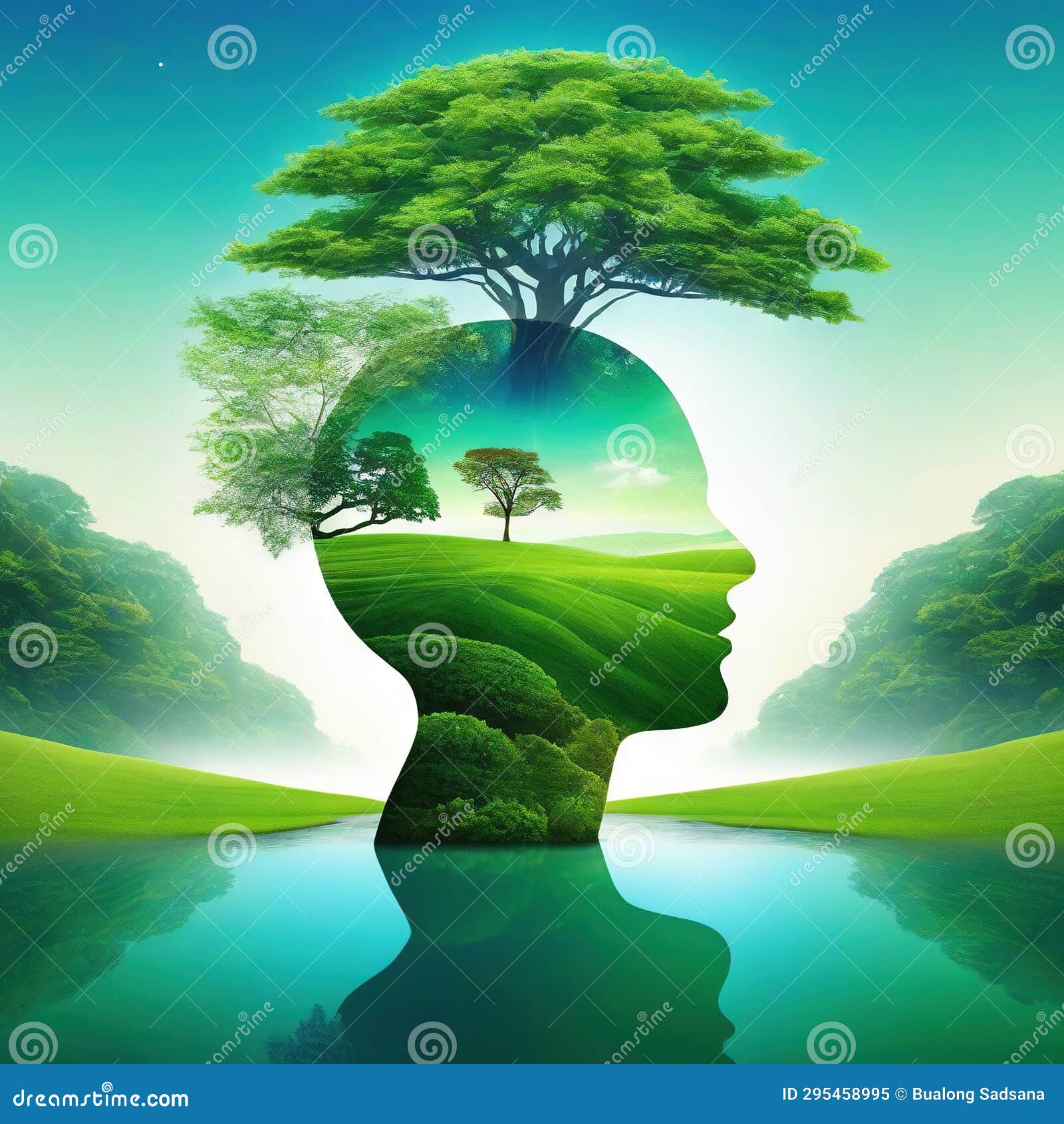 Relaxing Mind Abstract Double Calm Green Nature Earth with Tree in Mind ... Relaxing Mind Abstract Double Calm Green Nature Earth with Tree in Mind ...