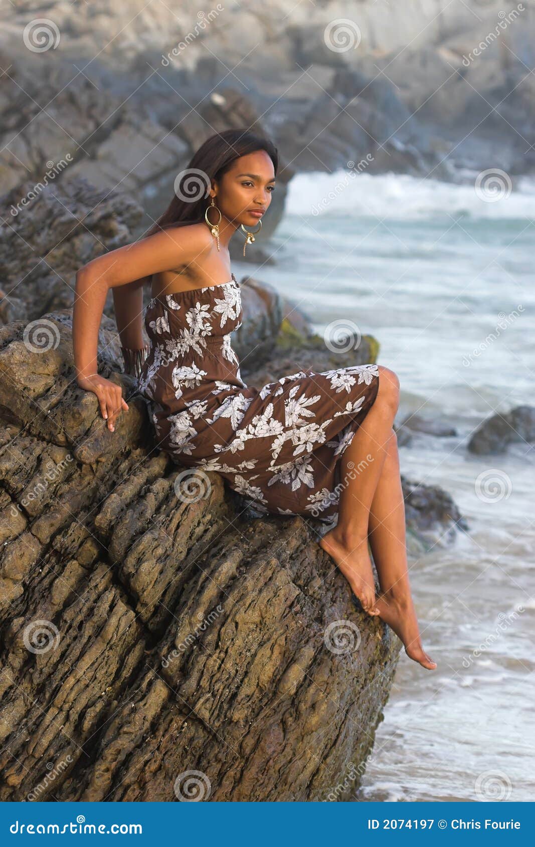 Relaxing model stock image. Image of person, ocean, glamour - 2074197