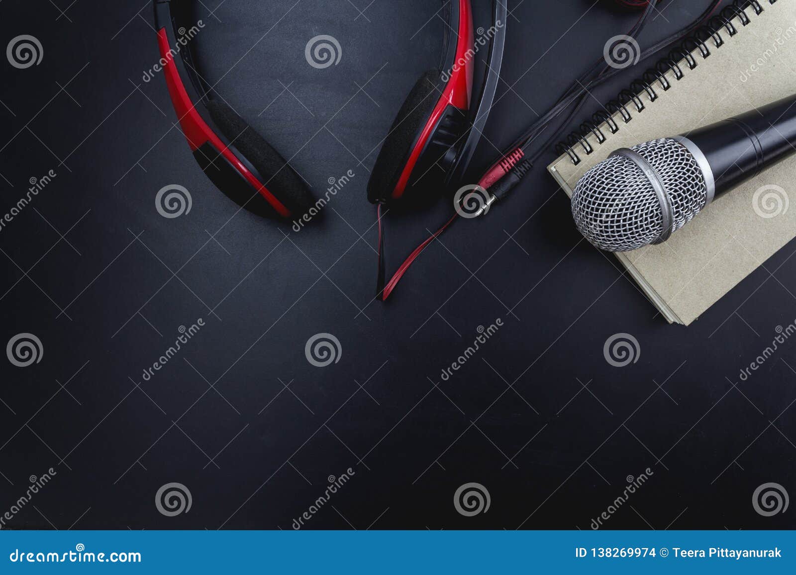Relaxing Musical Instruments and Singing on the Blackboard Stock Photo ...
