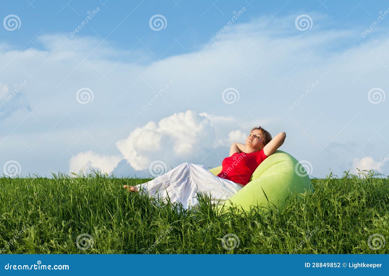 Relaxing in Nature - Enjoying the Sun Stock Photo - Image of energy ...