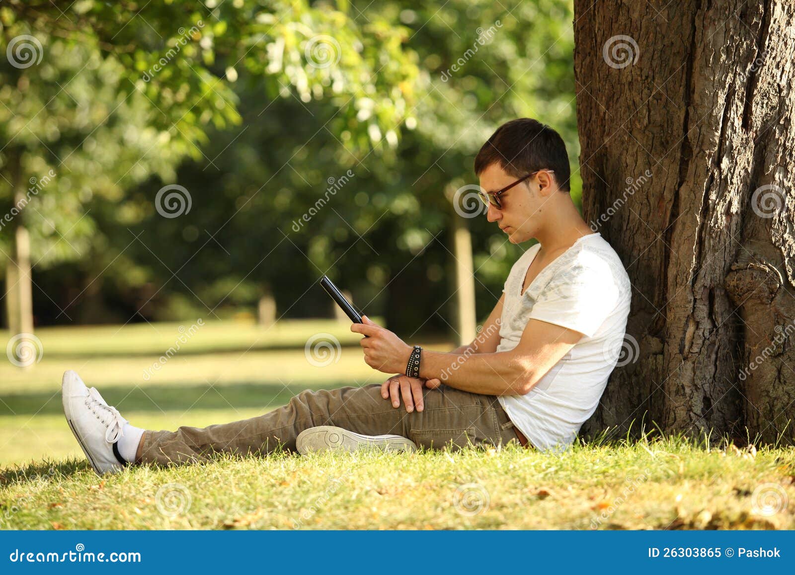 Relaxing in park stock image. Image of comfortable, lifestyles - 26303865