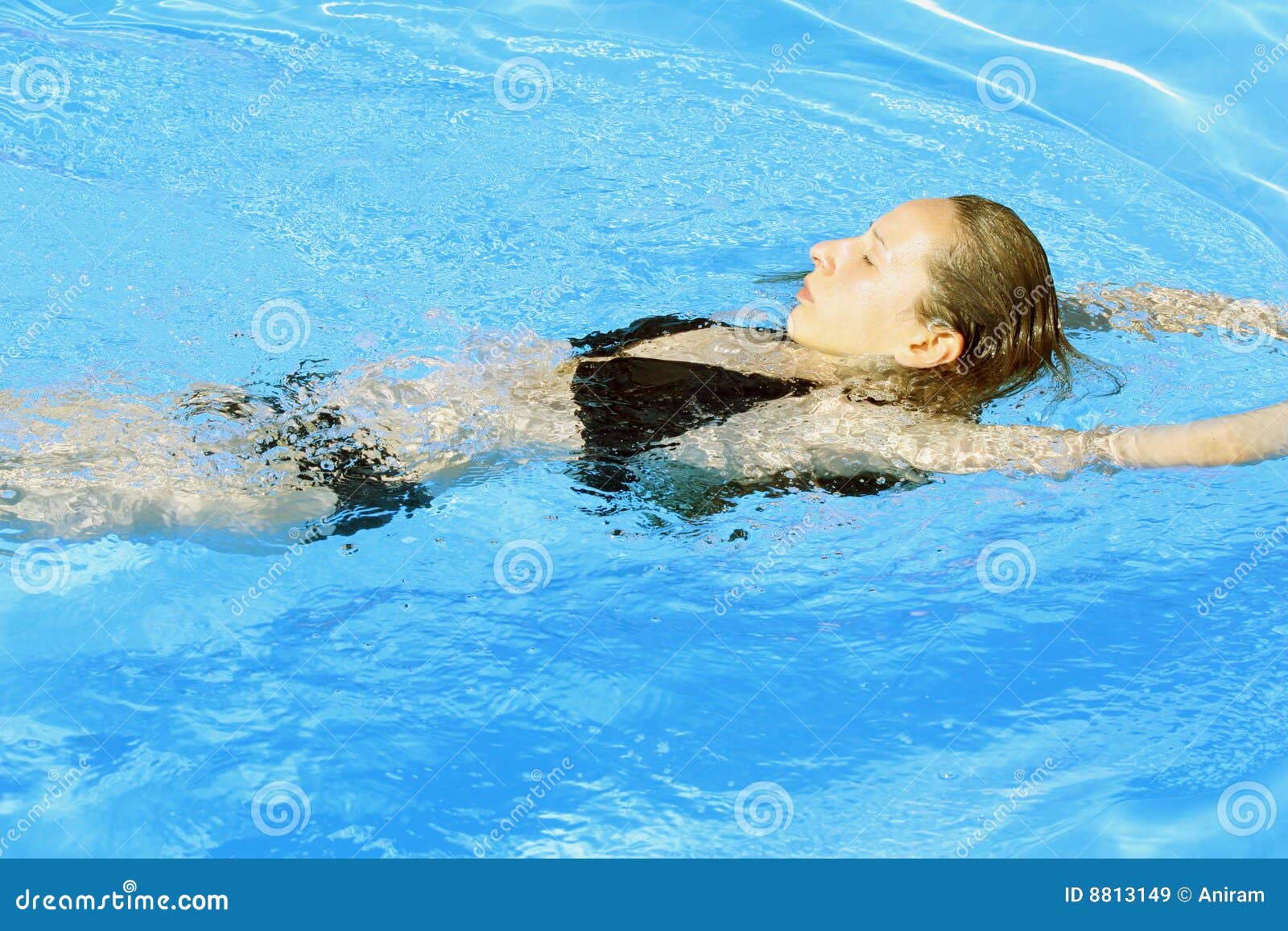 Relaxing in pool stock image. Image of bikinis, wellness - 8813149