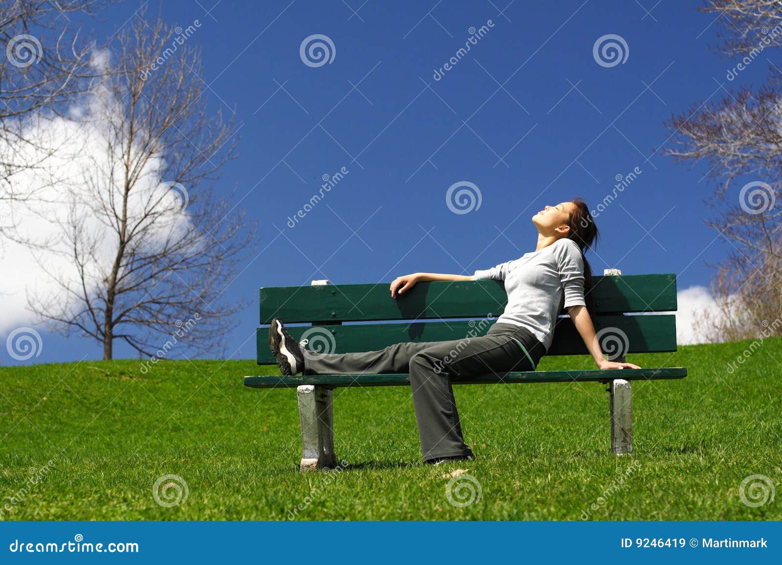 Relaxing after a run stock image. Image of girl, cute - 9246419