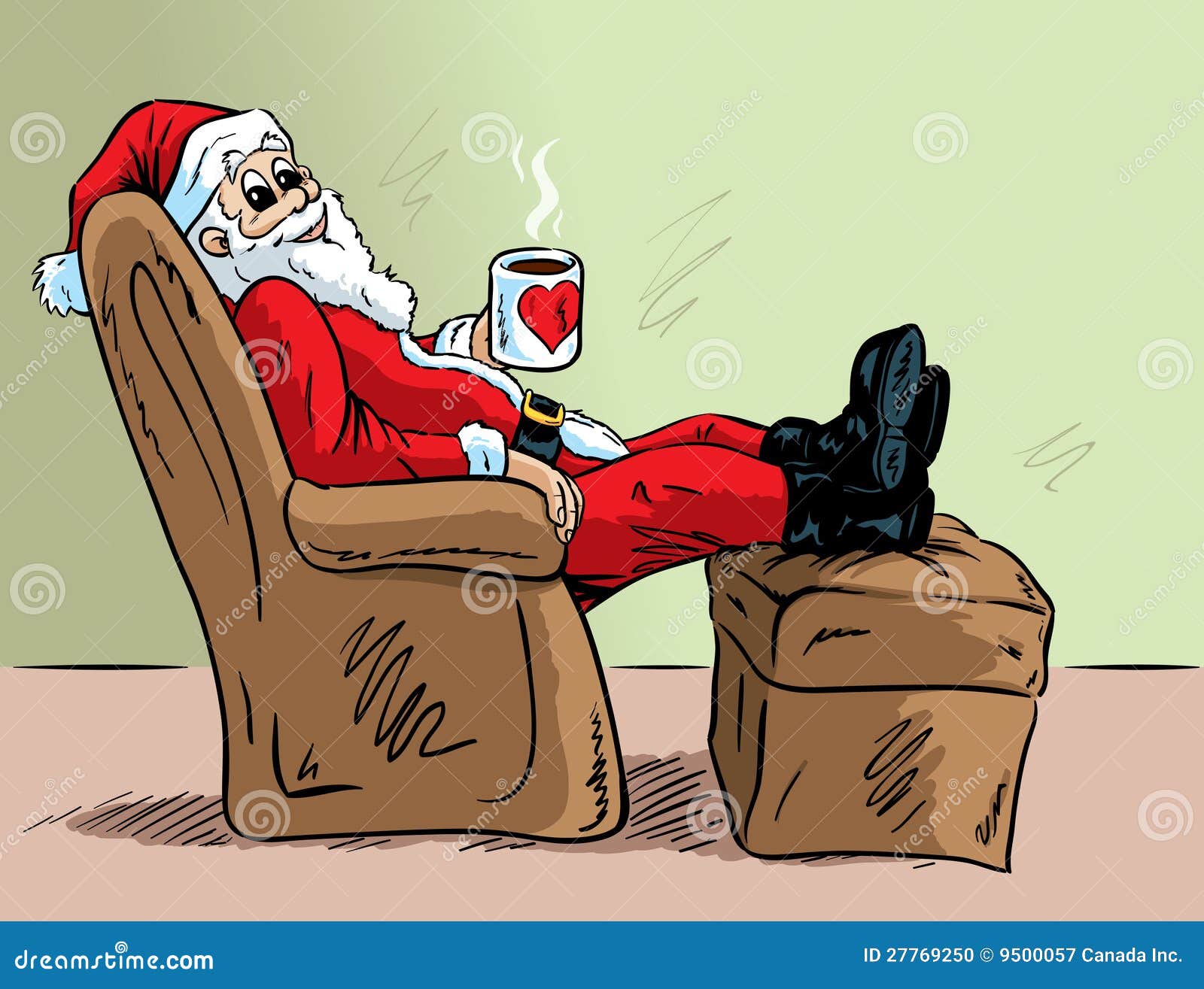 Relaxing Santa stock vector. Illustration of sitting - 27769250