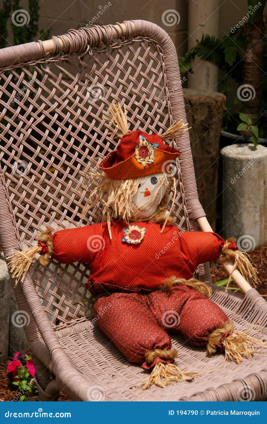 Relaxing Scarecrow stock photo. Image of halloween, autumn - 194790
