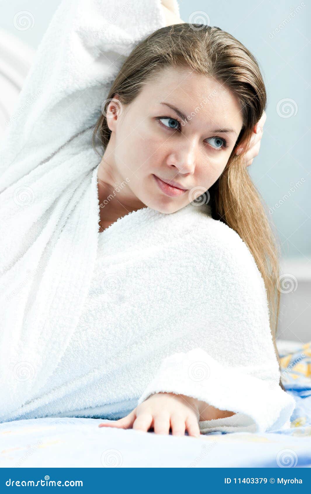 Relaxing after shower stock image. Image of hand, happy - 11403379