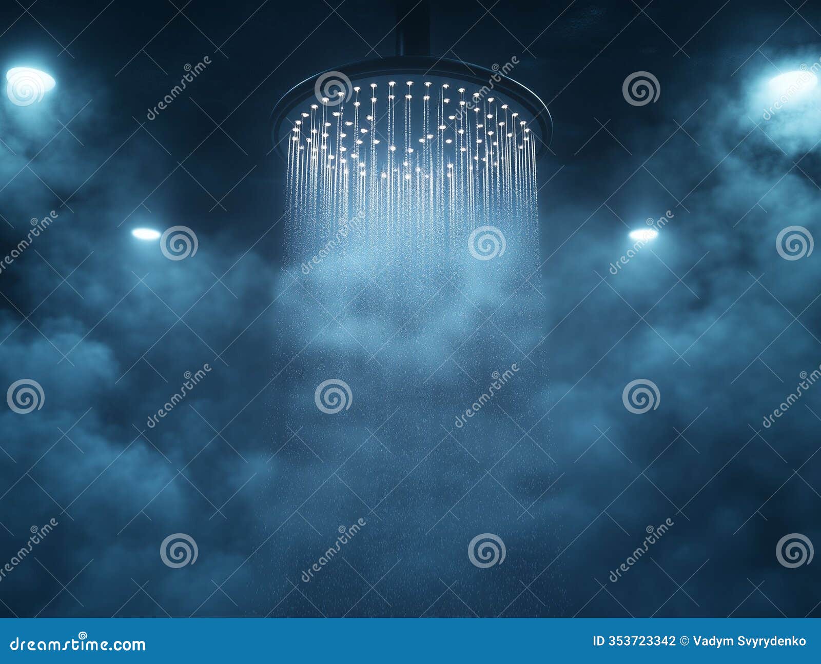 Relaxing Shower: Water Flow and Hygiene Stock Illustration ...