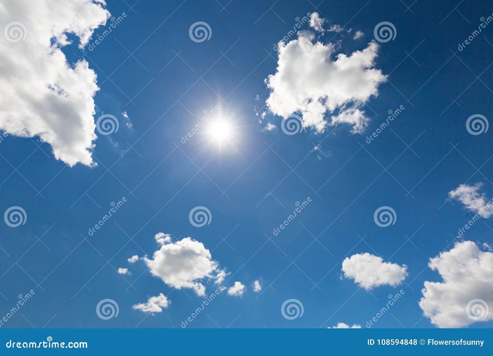 Relaxing Sky and Clouds and Sun Rays. Nature Environment Concept Stock ...