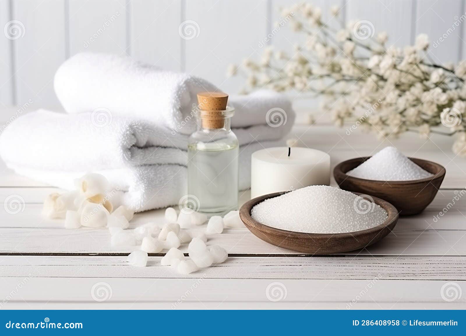 Relaxing Spa Essentials: Serenity and Tranquility Stock Illustration ...
