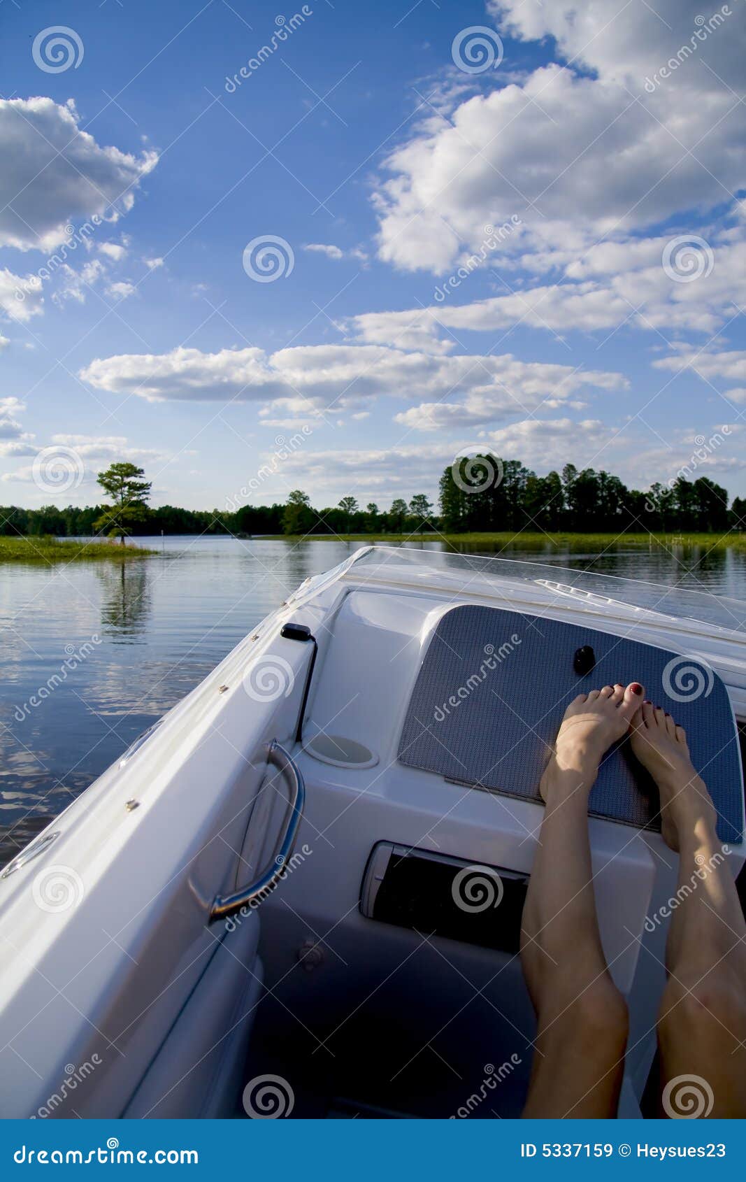 Relaxing on a speed boat stock image. Image of motorized - 5337159
