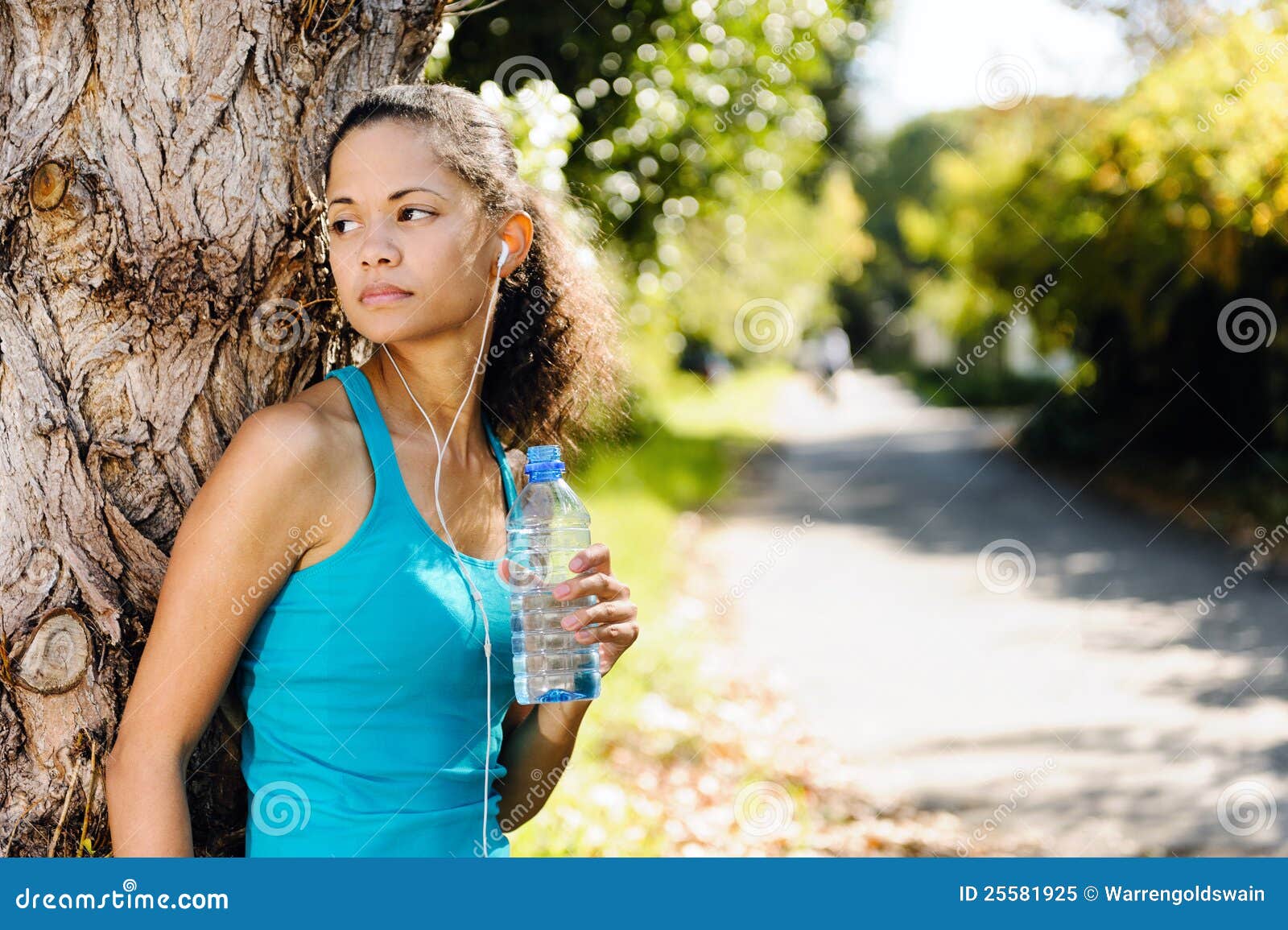 Relaxing sport woman stock image. Image of healthy, fall - 25581925