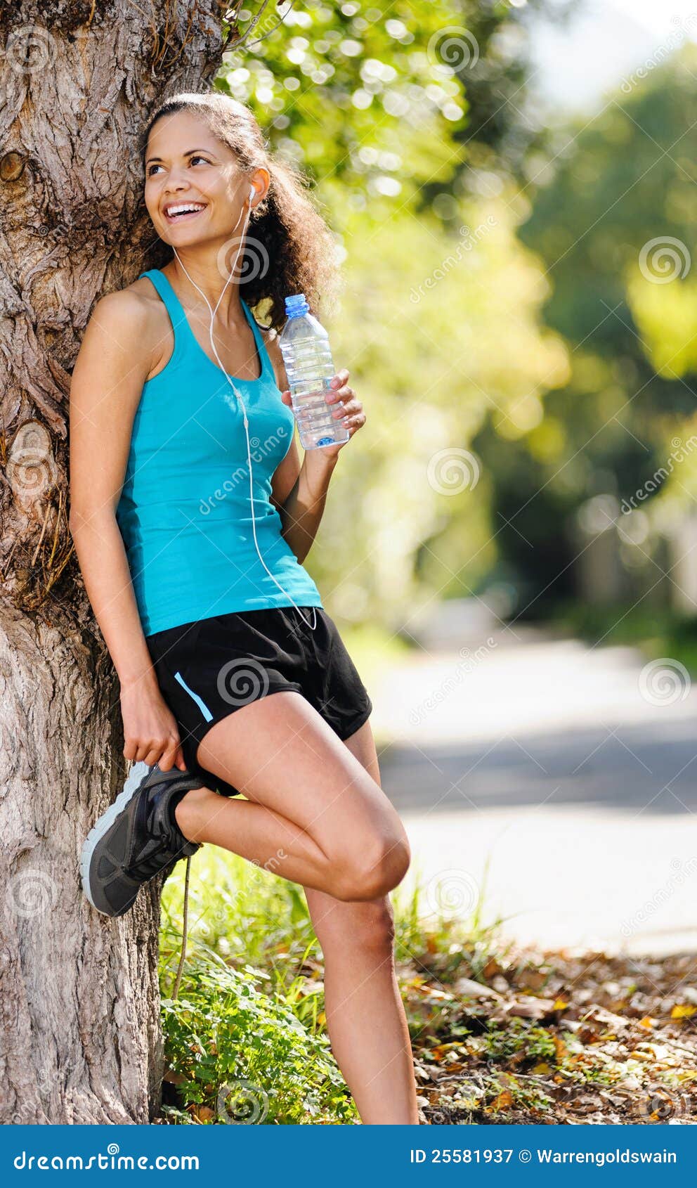 Relaxing sport woman stock image. Image of fitness, natural - 25581937