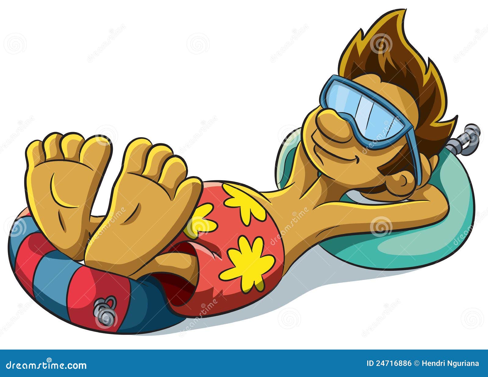 Relaxing Summer Boy stock vector. Illustration of character - 24716886