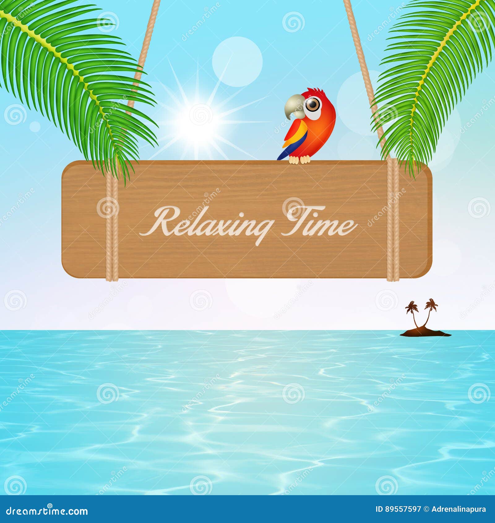 Relaxing time sign stock illustration. Illustration of leaves - 89557597