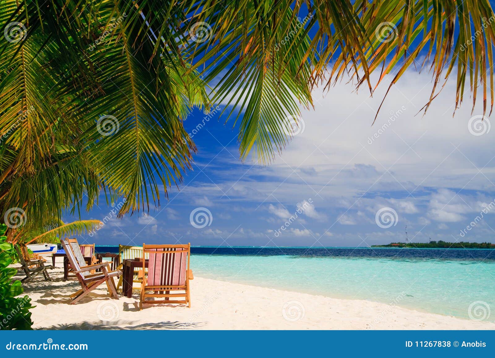 Relaxing on Tropical Paradise Stock Photo - Image of coastline ...