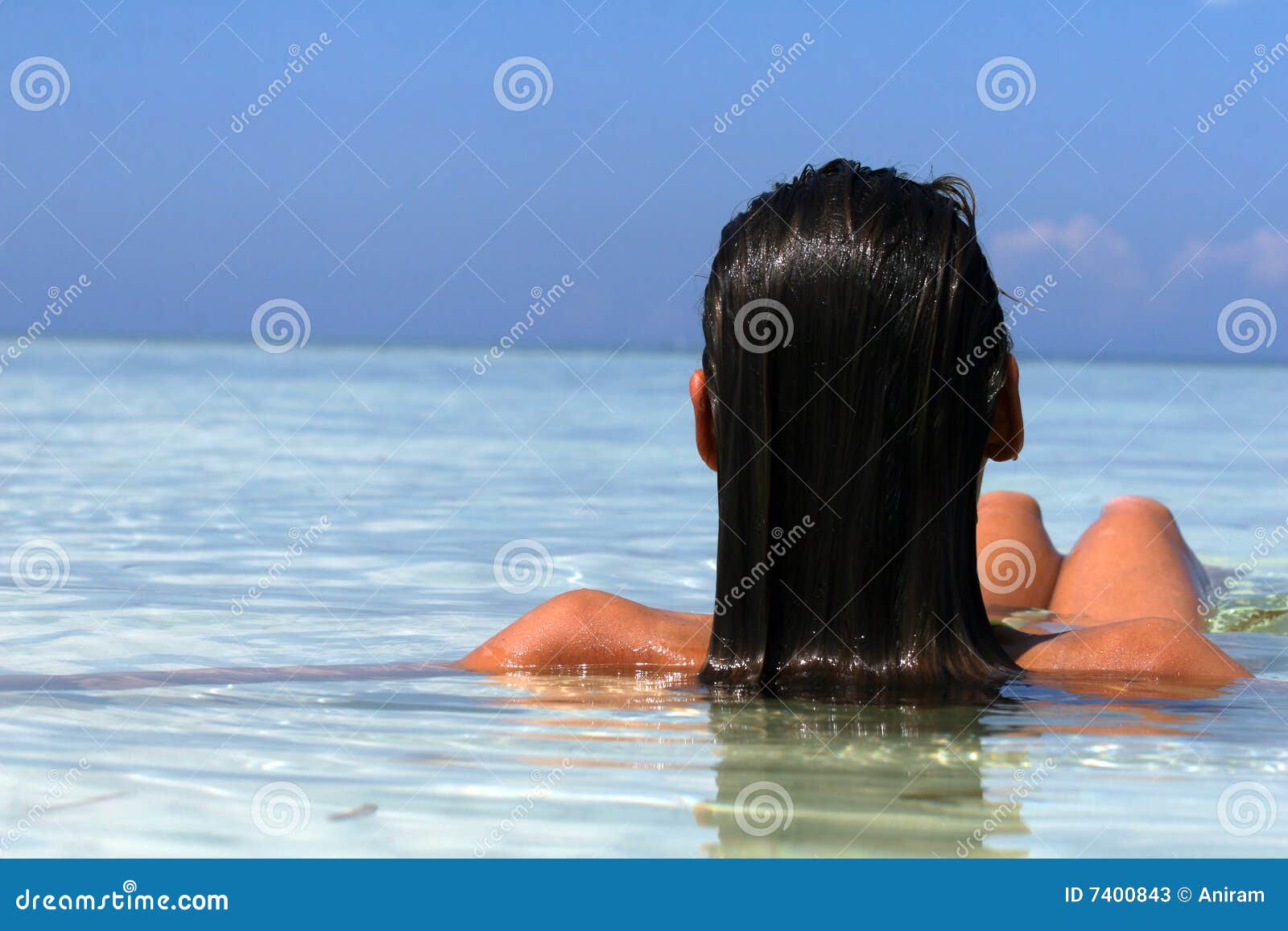 Relaxing in water stock image. Image of wellness, female - 7400843