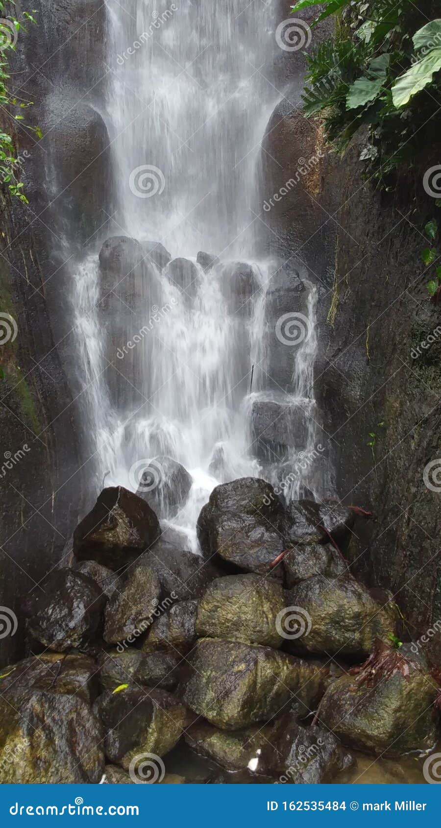 Relaxing waterfall stock photo. Image of rock, stream - 162535484