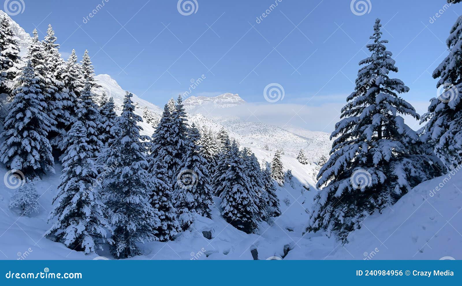 Relaxing Winter Landscapes in the Mountains Stock Photo - Image of ...