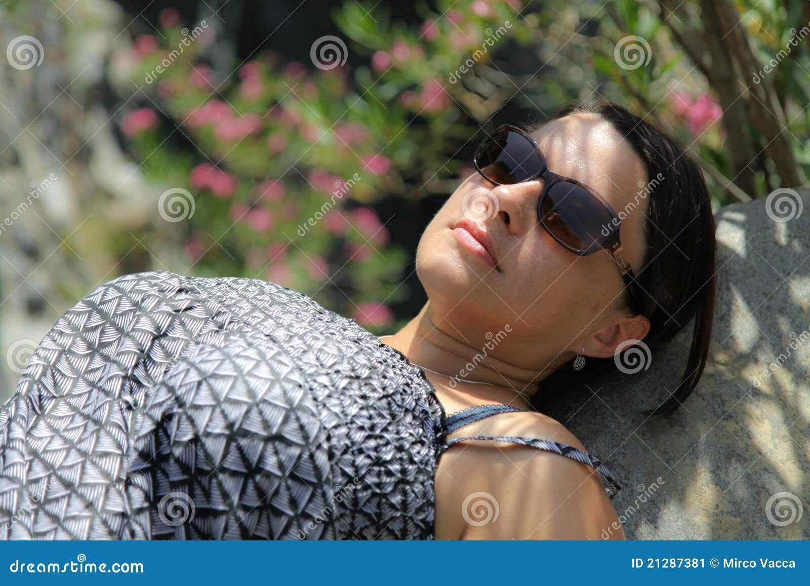 Relaxing woman stock image. Image of relaxing, outdoor - 21287381