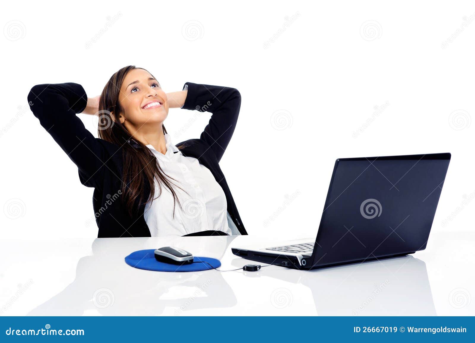 Relaxing at work stock image. Image of confident, formal - 26667019