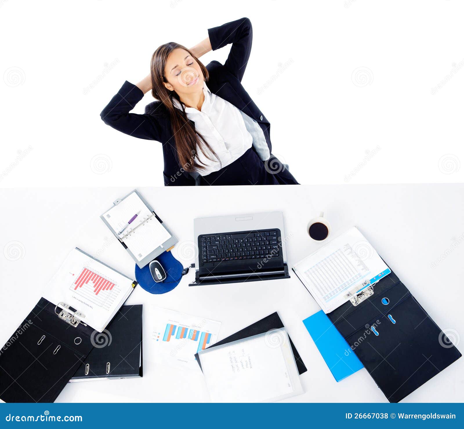 Relaxing at work stock photo. Image of employee, formal - 26667038
