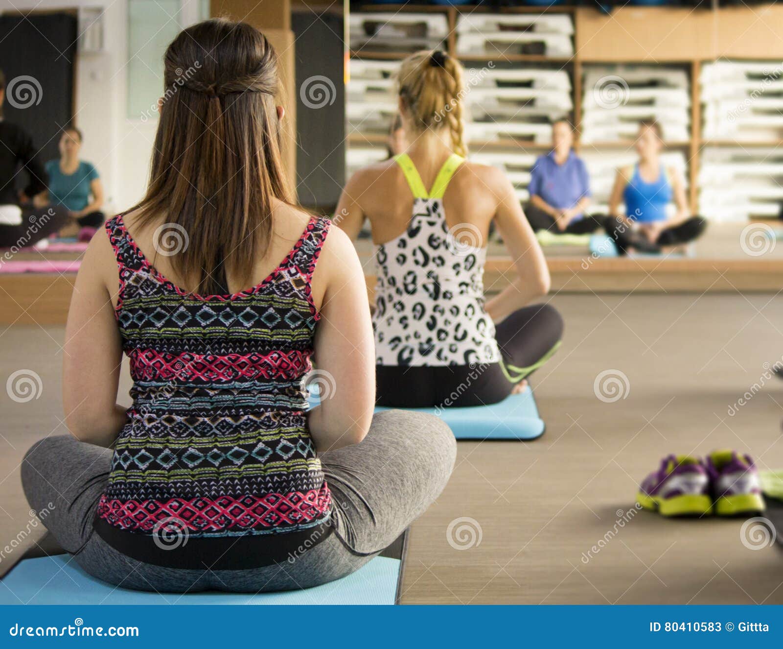 Relaxing yoga class stock image. Image of relax, expecting - 80410583
