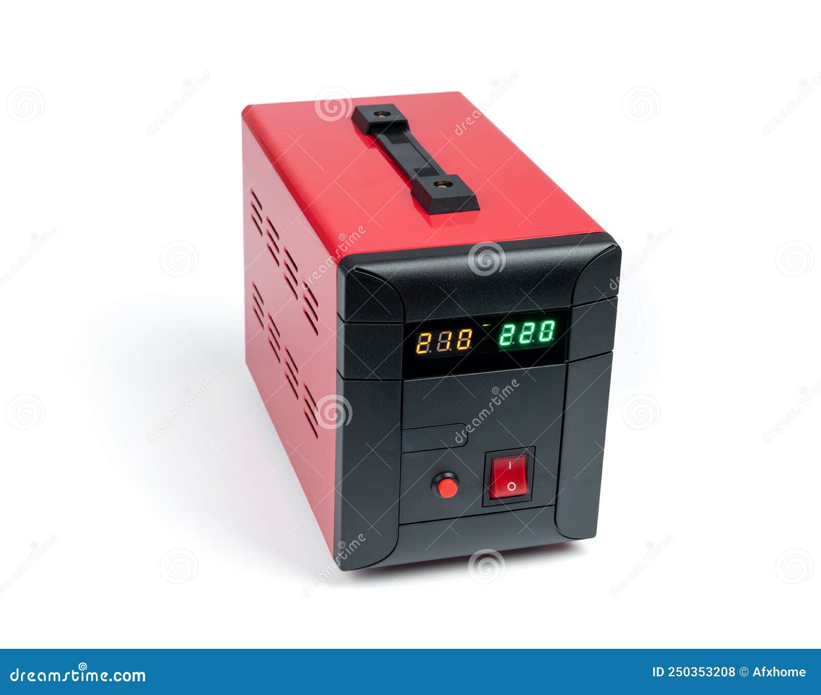 Relay Electric Voltage Stabilizer Isolated on White Background. File ...