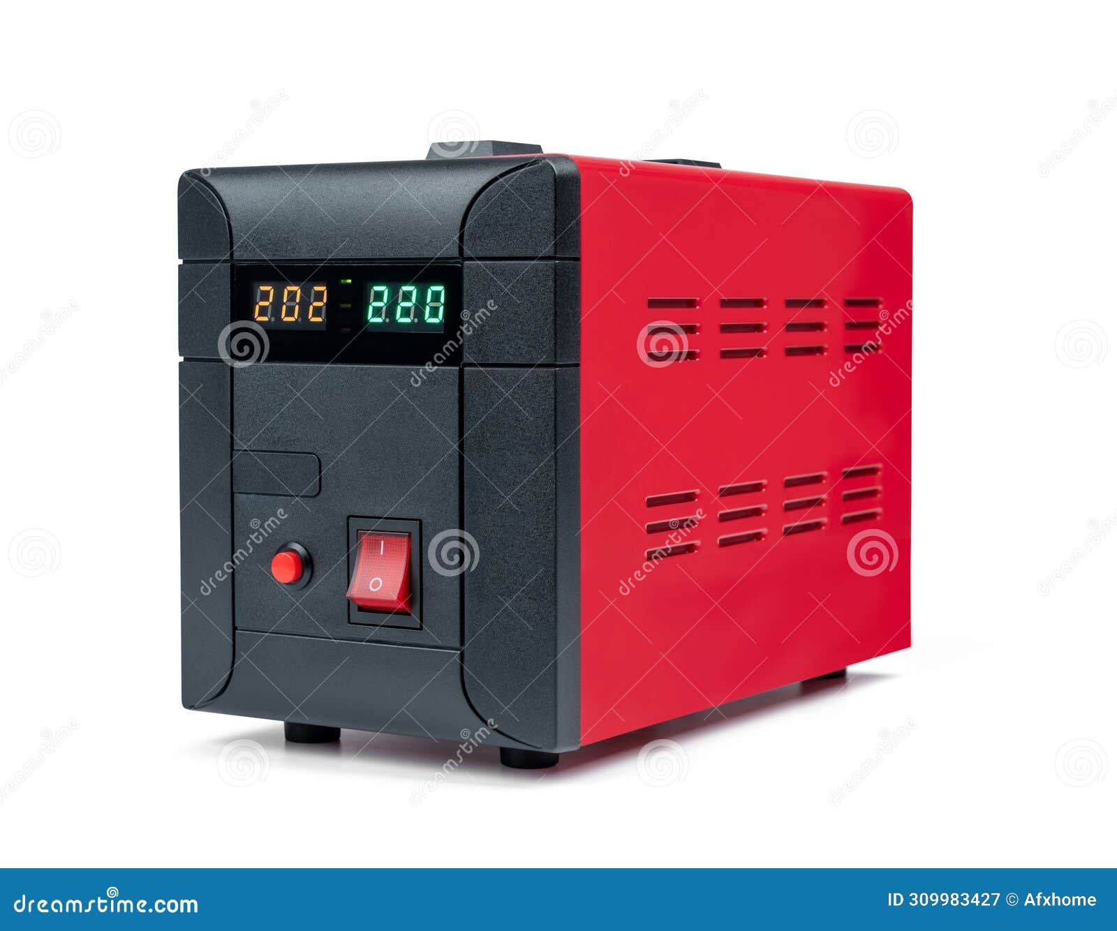 Relay Electric Voltage Stabilizer Isolated on White Background. File ...