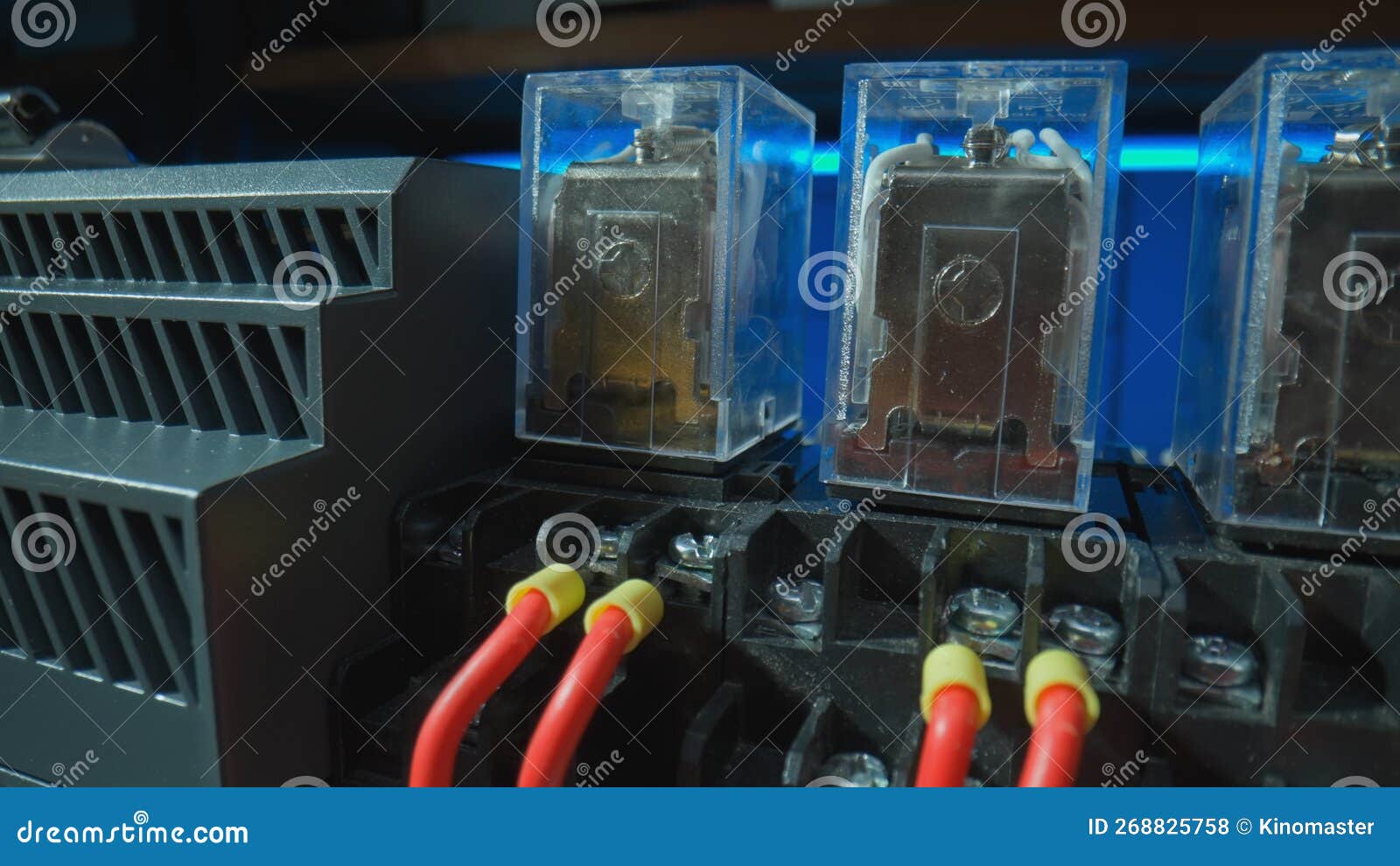 Relay with Electromagnetic Coils of Direct and Alternating Current, Red ...