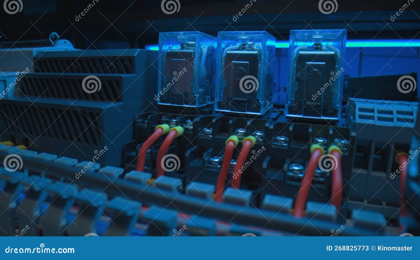 Relay with Electromagnetic Coils of Direct and Alternating Current, Red ...