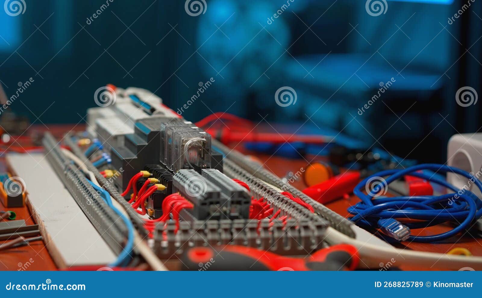 Relay with Electromagnetic Coils of Direct and Alternating Current, Red ...