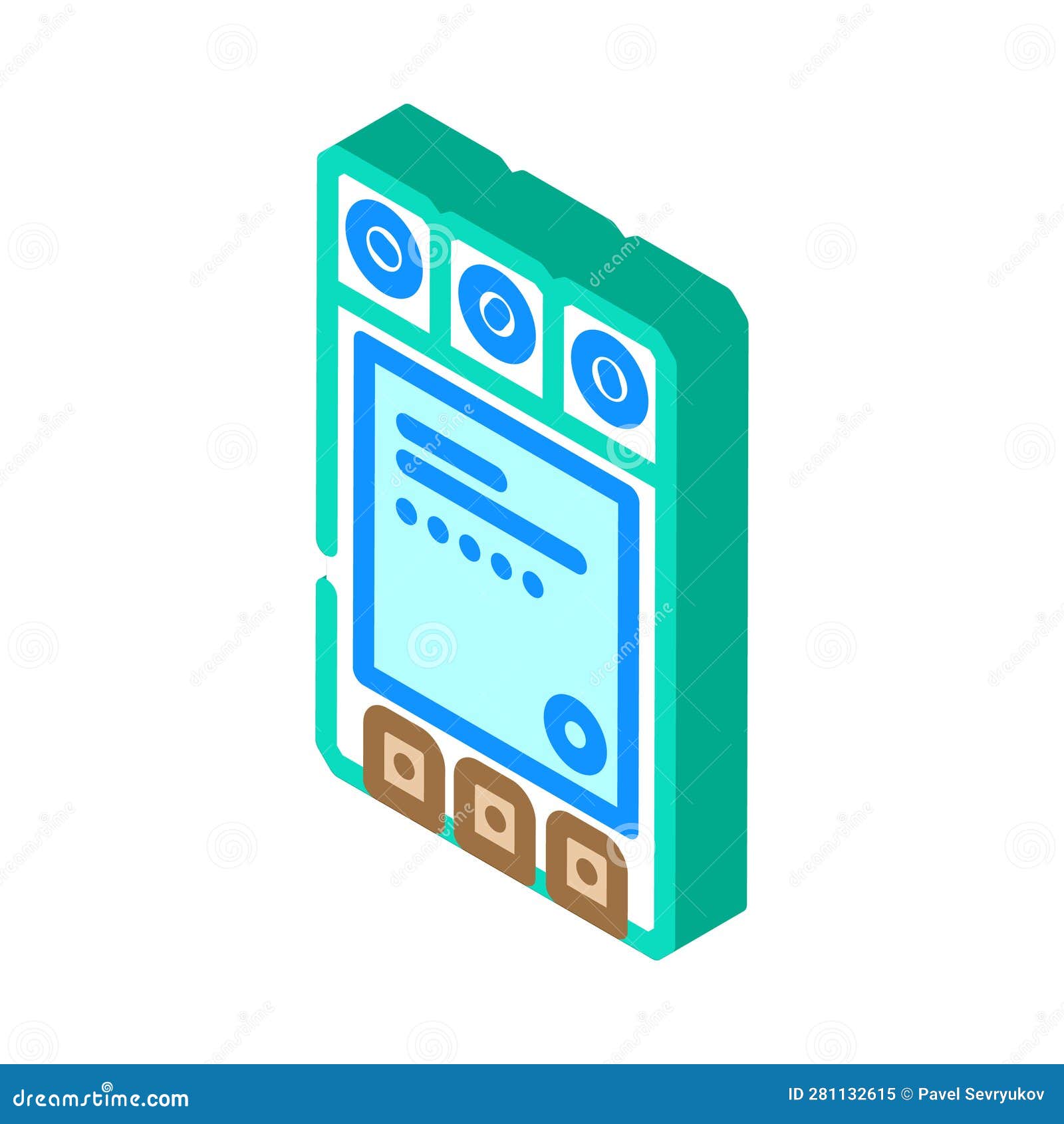 Relay Electronic Component Isometric Icon Vector Illustration Stock ...