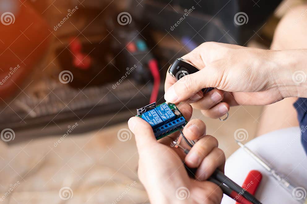 The Relay Installation is Connected To the Remote Control Lock and ...